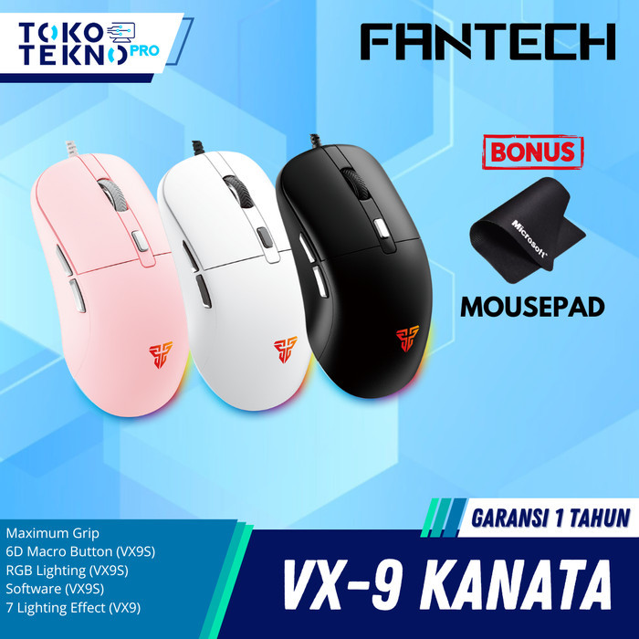 Jual Onlyone Fantech VX9 / VX9S Kanata RGB Gaming Mouse Garansi Resmi Ambidextrous | Shopee ...