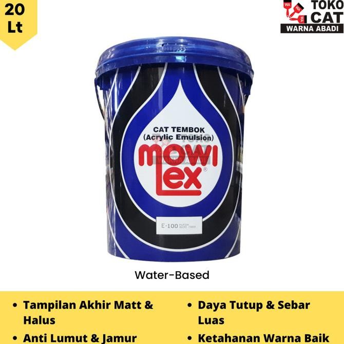 Jual CAT TEMBOK MOWILEX INTERIOR 20 LITER WARNA E100 / E200 / E108 / E048 ORIGINAL | Shopee ...