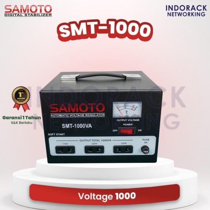 Jual SAMOTO DIGITAL STABILIZER LISTRIK SINGLE PHASE 1000VA STABILISER ...