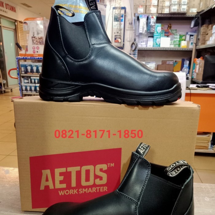Jual Jual Sepatu Safety Aetos Copper 813012 Black Asli Original ...