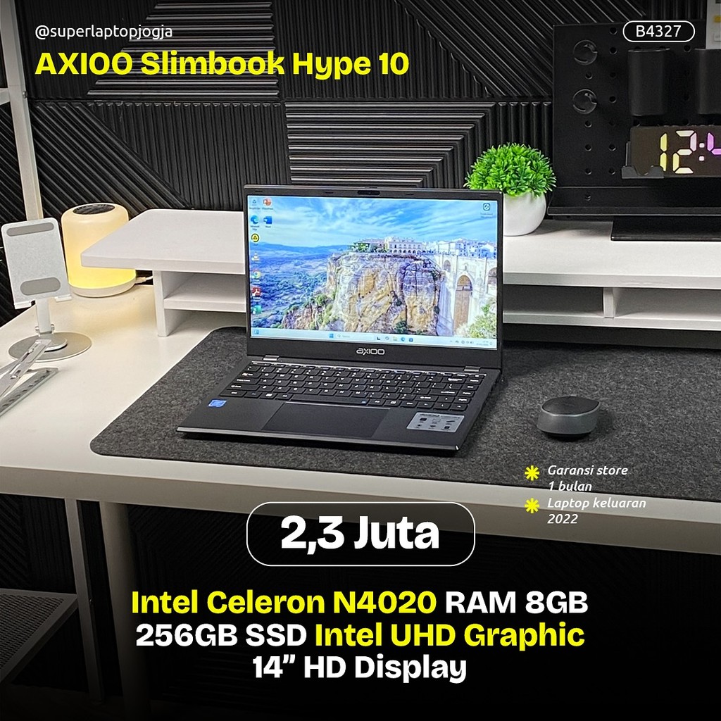 Jual AXIOO Slimbook Hype 10 intel celeron n4020 ram 8gb ssd 256gb | Shopee Indonesia