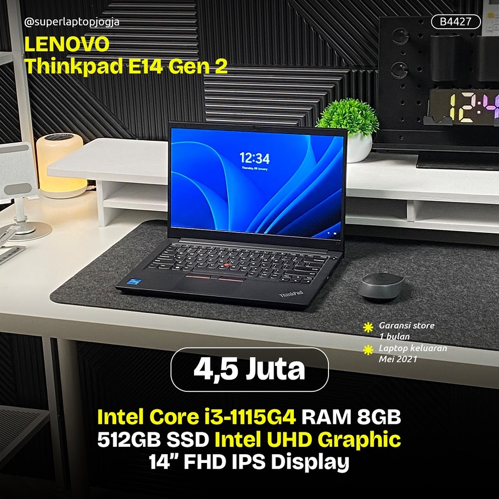 Jual Lenovo Thinkpad E14 gen 2 intel core i3 gen 11 ram 8gb ssd 512gb ...