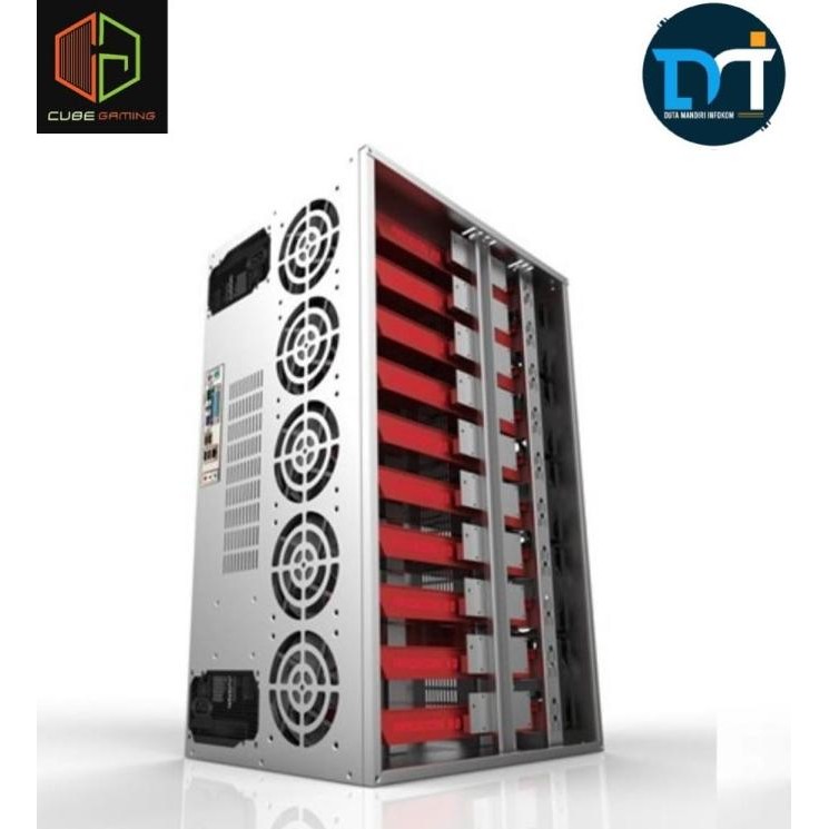 Jual Cube Gaming Special Mining Case I Rig Mining Support 12 Vga I Gpu ...