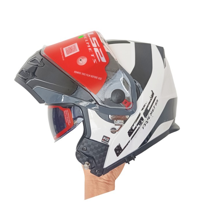 Jual Helm LS2 FF324 Metro Evo Rapid Gloss White Black | Shopee Indonesia