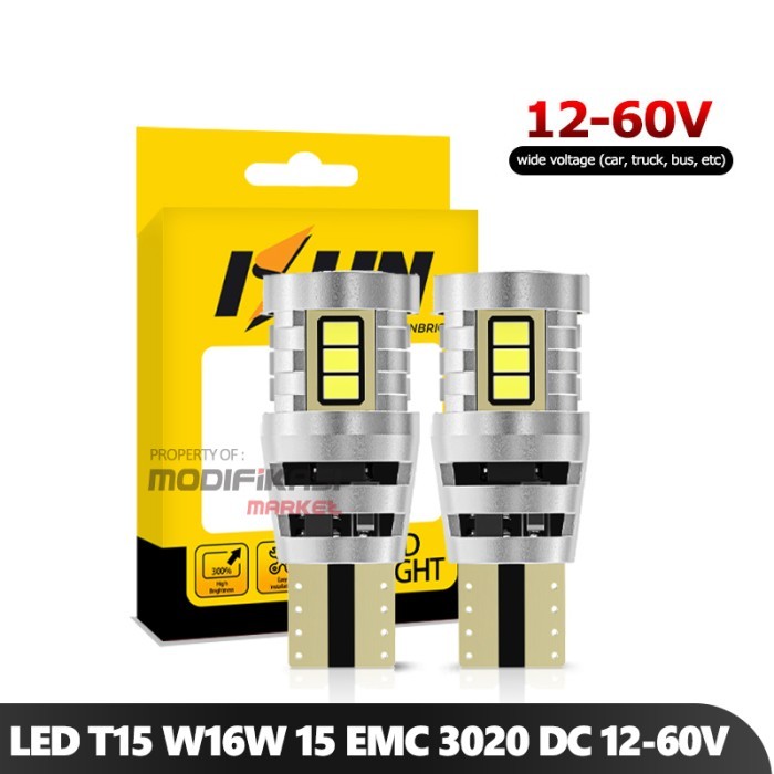 Jual Lampu LED Mundur Mobil Senja Kota Sein Rem Motor Mobil T15 W16W CANbus EMC 15 SMD 3020 DC9 ...