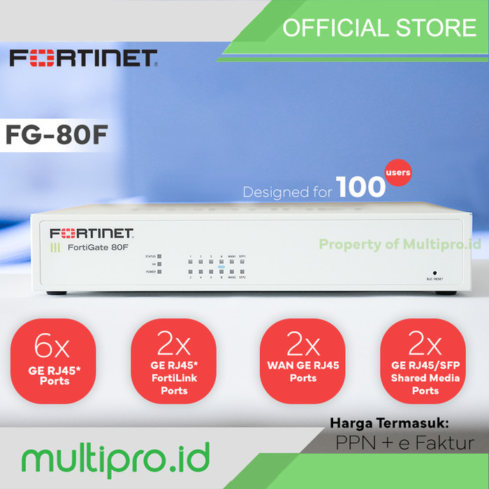 Jual Fortinet Fortigate FG-80F (UTM Bundle License 24x7 and NBD-RMA ...