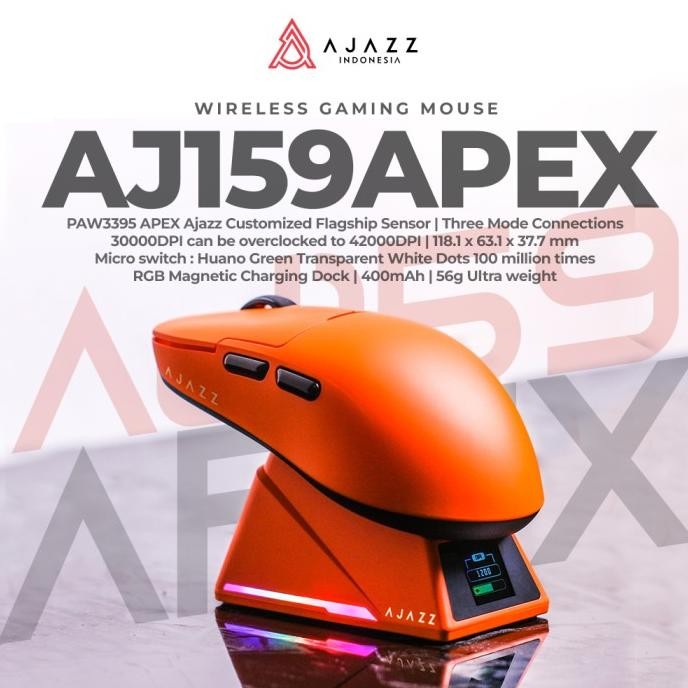 Jual Ajazz AJ159 APEX 8K Gaming Mouse 3-Modes PAW3950 APEX-AJ Flagship Sensor up to 42000 DPI ...