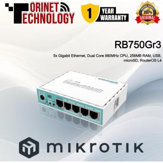 Jual Mikrotik RB750GR3 Routerboard (hEX) | Shopee Indonesia