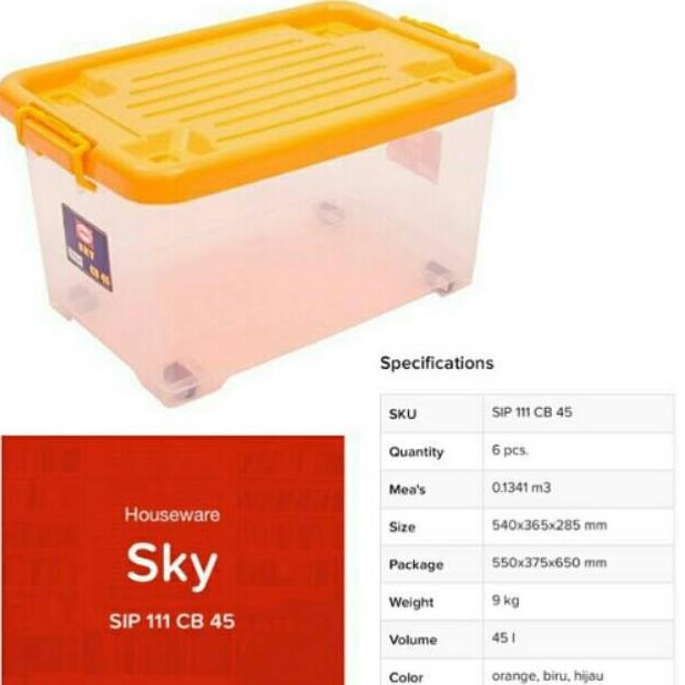 Jual Container box shinpo sky 111 cb 45 liter shinpo | Shopee Indonesia