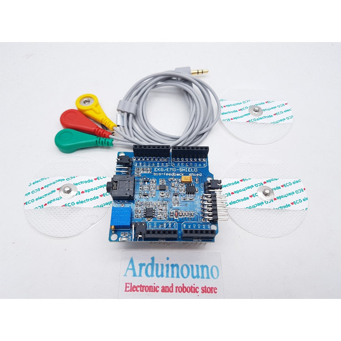 Jual Ecg / Ekg / Emg Shield For Arduino With Cables And Electrodes ...