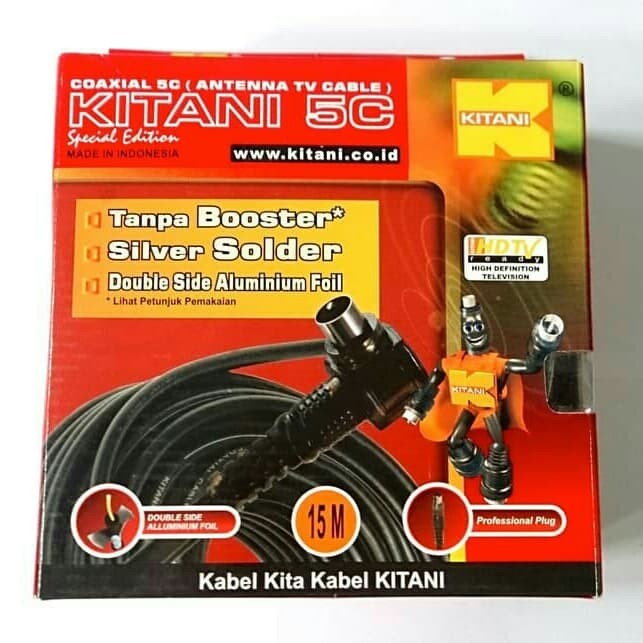 Jual Kabel Antena Kitani 15 Meter/ Kabel CCTV Tanpa Boster | Shopee ...