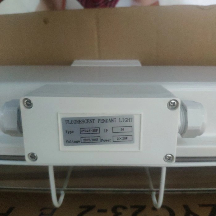 Jual Murah Kap Lampu TL Marine Pendant Flourescent Light 2x20 Watt 220V ...