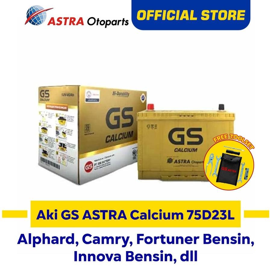 Jual Aki Gs Astra Calcium 75D23L Mobil Camry, Fortuner, Alphard, Innova | Shopee Indonesia