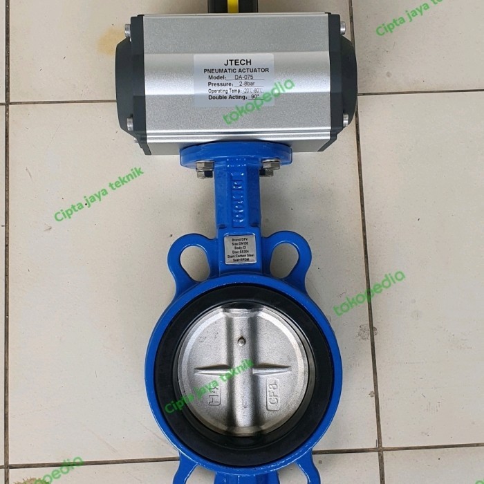 Jual BISA GOSEND! BUTTERFLY VALVE PNEUMATIC ACTUATOR 6" INCH | Shopee ...