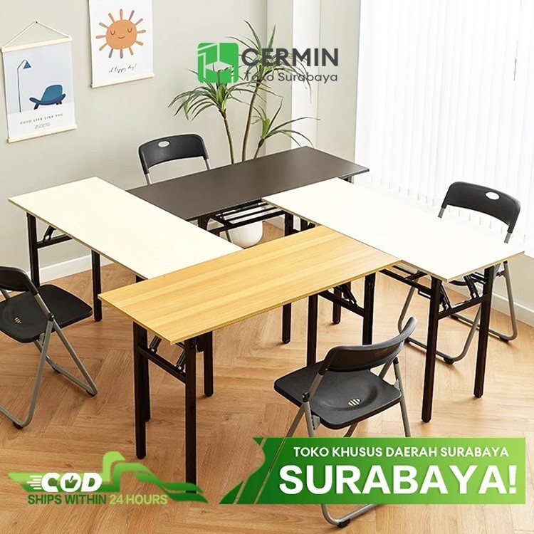 Jual Sale [Surabaya Express]Meja lipat portabel Meja Belajar besi Meja kantor Meja Pelatihan ...