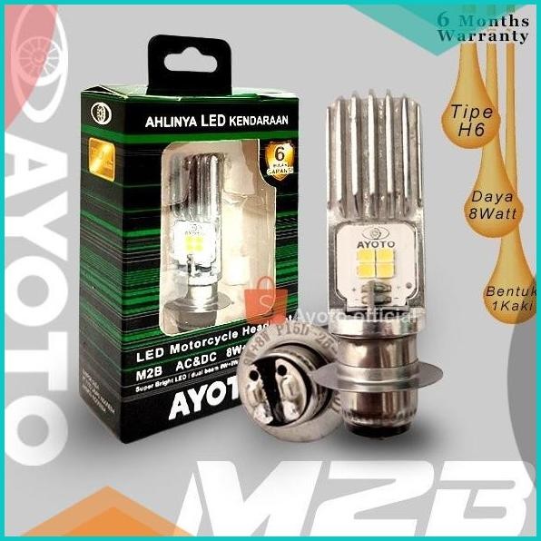 Jual LAMPU LED Depan Motor AYOTO M2B PRO H6 AC DC Motor Matic Bebek Satria | Shopee Indonesia