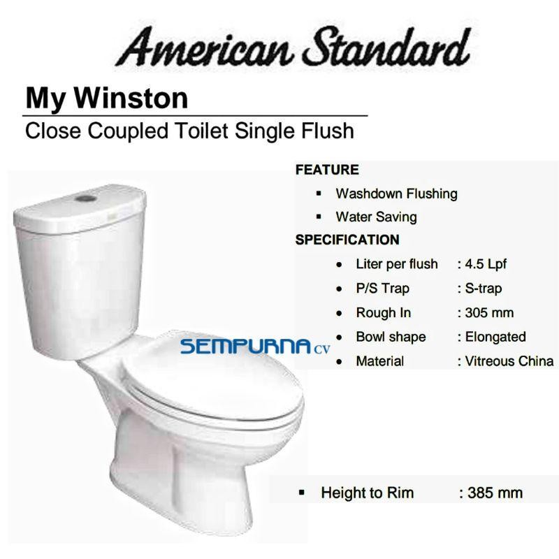 Jual Toilet Kloset Duduk American Standard My Winston Single Flush ...
