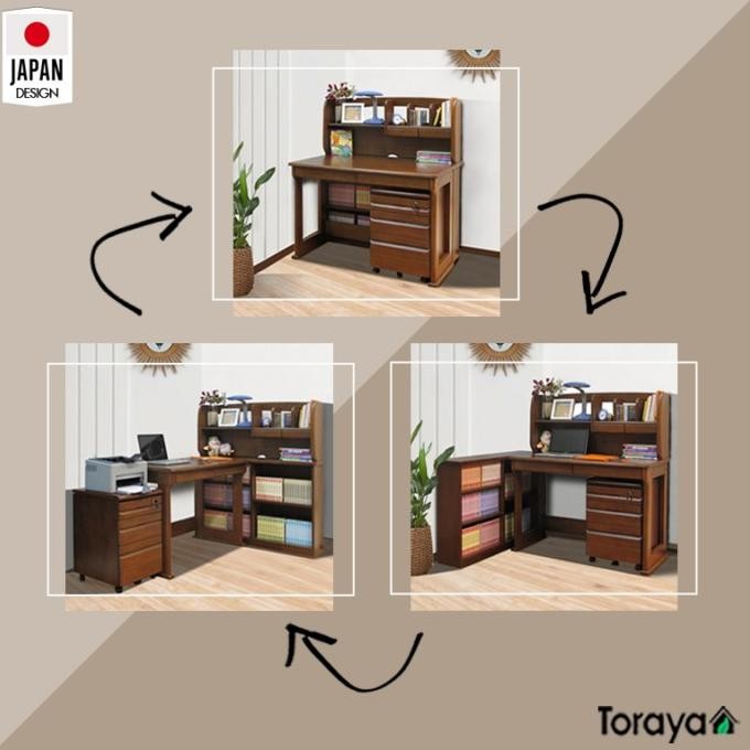 Jual Meja Belajar Kayu/ Meja Belajar dengan Rak/ Study Desk with Shelf ...