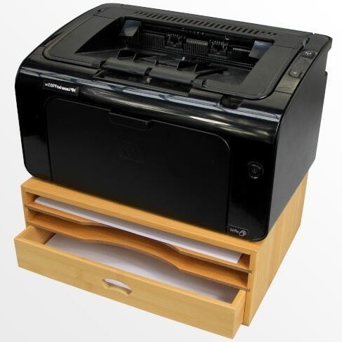 Jual meja Rak printer susun kayu dengan 1 laci dan 2 sekat kertas ...