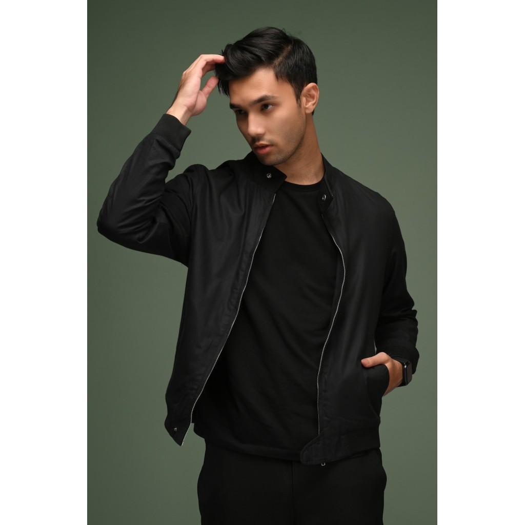 Jual JAKET PREPP STUDIO HARRINGTON JACKET BLACK | Shopee Indonesia