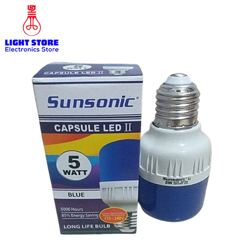 Jual SUNSONIC LED 5W CAPSULE BIRU LAMPU LED | Shopee Indonesia