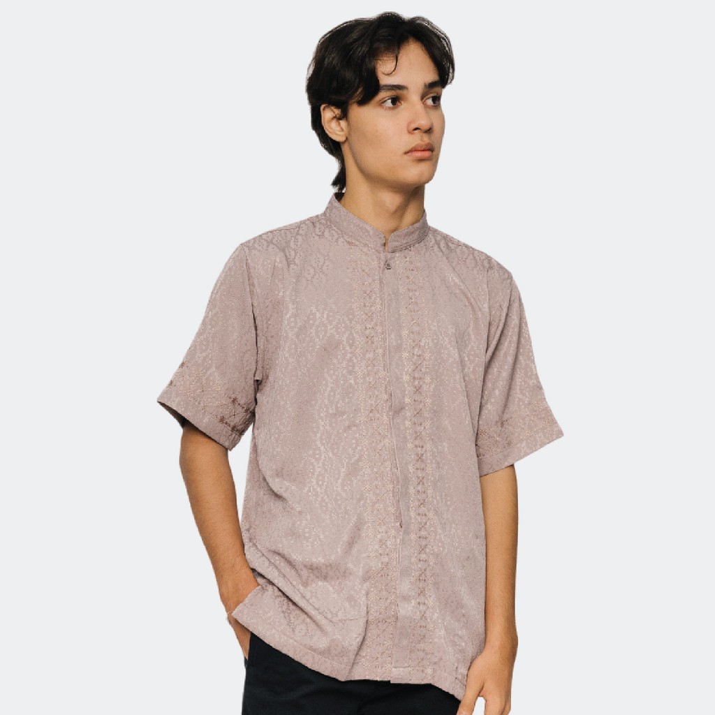 Jual Erigo Koko Short Sleeve Bordir Gibran Cream - Kemeja Koko Lengan ...