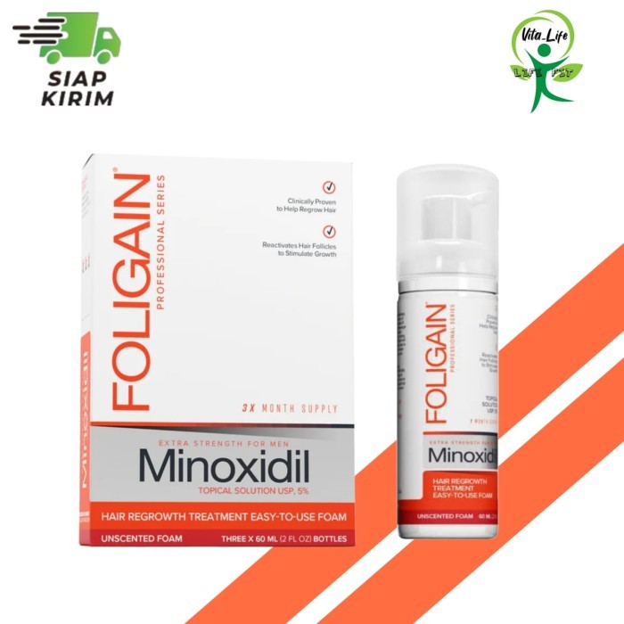 Jual Foligain Minoxidil Foam Topical Solution 5% | Shopee Indonesia