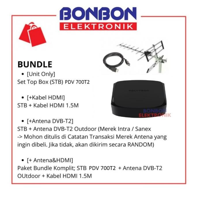 Jual Polytron Set Top Box Pdv-700T2 Dvb T2 Tv Digital / Pdv 700T2 ...