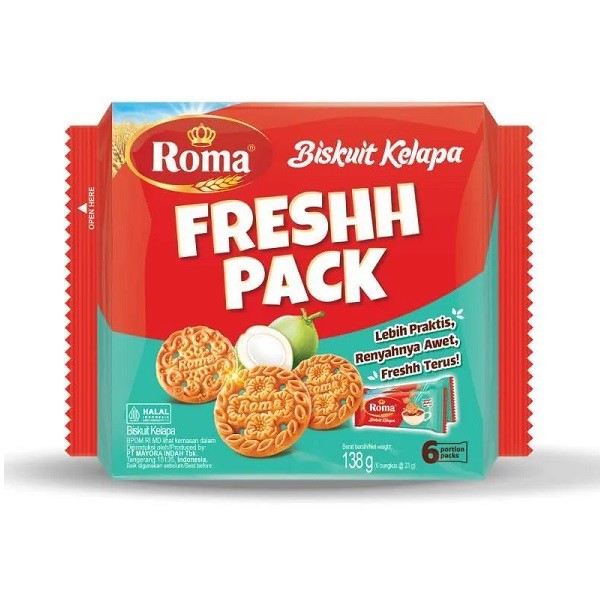 Jual ROMA BISCUIT KELAPA FRESH PACK 138 GR | Shopee Indonesia