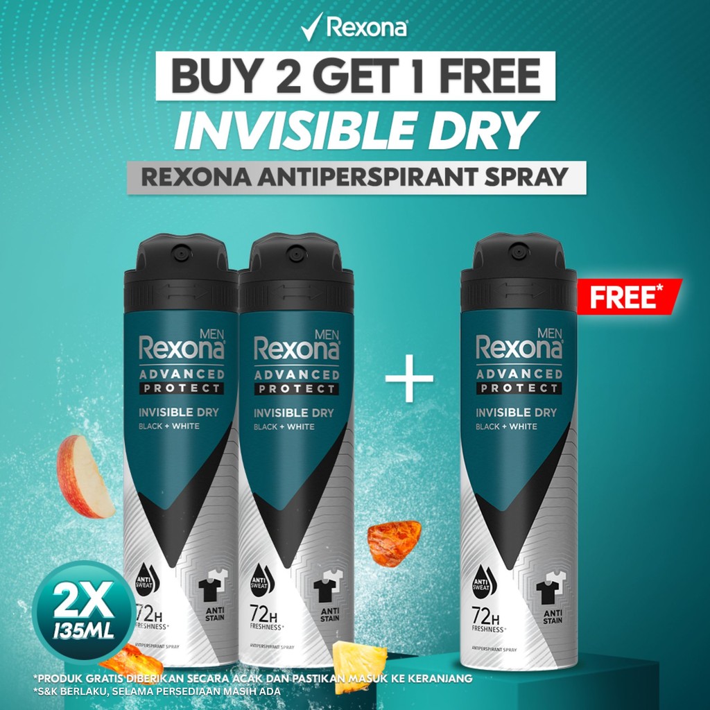 Jual Rexona Antiperspirant DEODORANT SPRAY Invisible Dry 135ml ...
