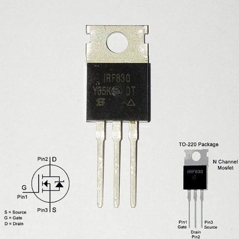 Jual =+=+=+] MOSFET N-Channel Power IRF 830 IRF830 830 500 Transistor ...