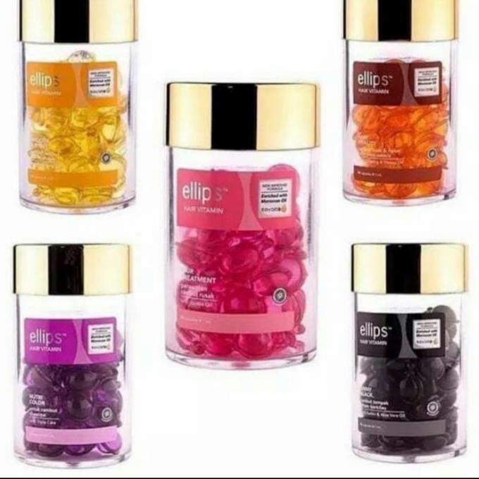 Jual elips vitamin rambut botol isi 50 HC | Shopee Indonesia
