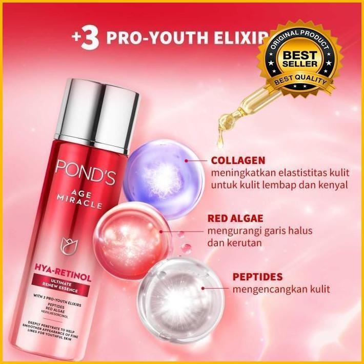 Jual Ponds Age Miracle Retinol Peptide & Collagen Renew Essence 110Ml ...