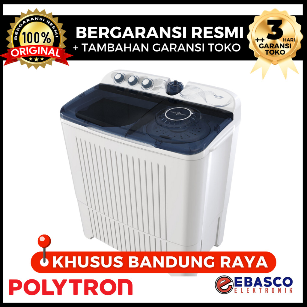 Jual POLYTRON MESIN CUCI 2 TABUNG PWM 1203 B/X Kapasitas 12 Kg ...