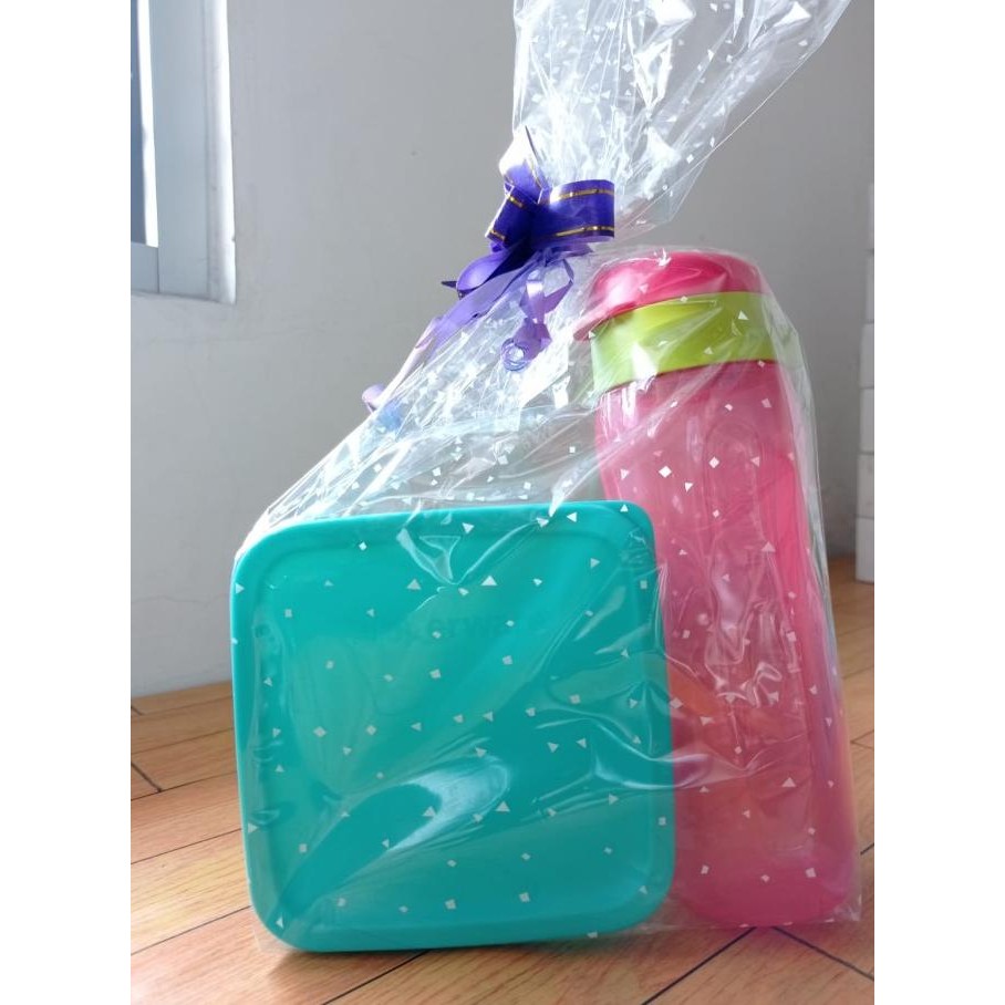 Jual Paket Tupperware Eco Bottle 0,5 Liter & small candy square (520 ml ...