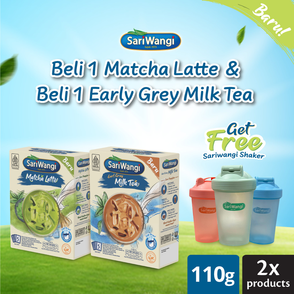Jual ⁠Buy Sariwangi Matcha Latte 110gr & Sariwangi Earl Grey Milk Tea ...
