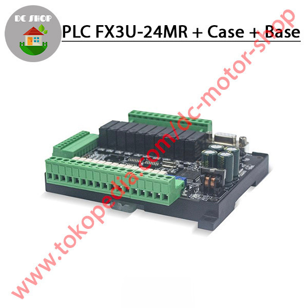 Jual PLC Mitsubishi FX3U 24MR 14DI 10DO 6AD 2DA RS232 RS485 Modbus RTU 24V | Shopee Indonesia