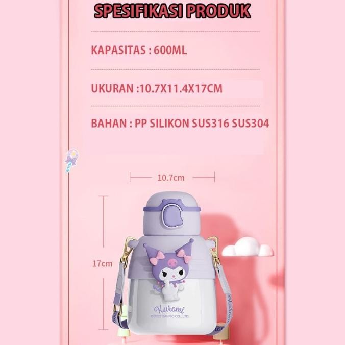 Jual ORIGINAL SANRIO LICENSE Botol Minum Termos Tumbler Karakter Sanrio Anak 316 304 Stainless ...