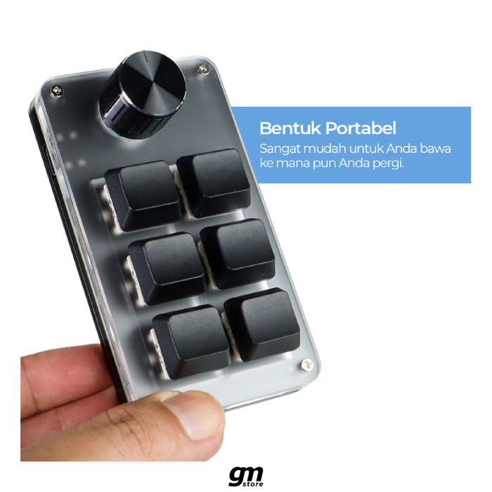 Jual Macro Pad Mechanical Keyboard For Editing Multimedia Knob Shortcut ...