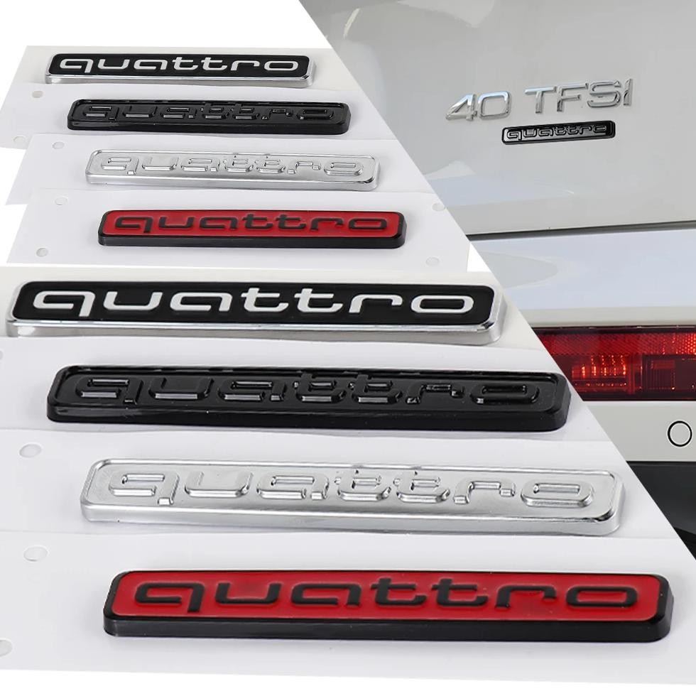 Jual Dapatkan 1Pc 3D Abs Car Styling Quattro Badge Emblem Rear Trunk ...