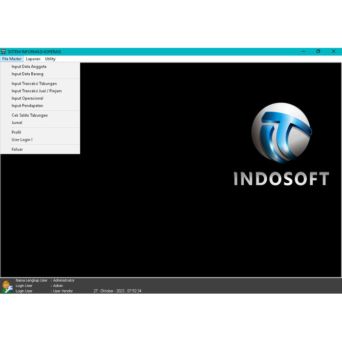 Jual Aplikasi koperasi simpan pinjam indosoft, menu lengkap | Shopee Indonesia