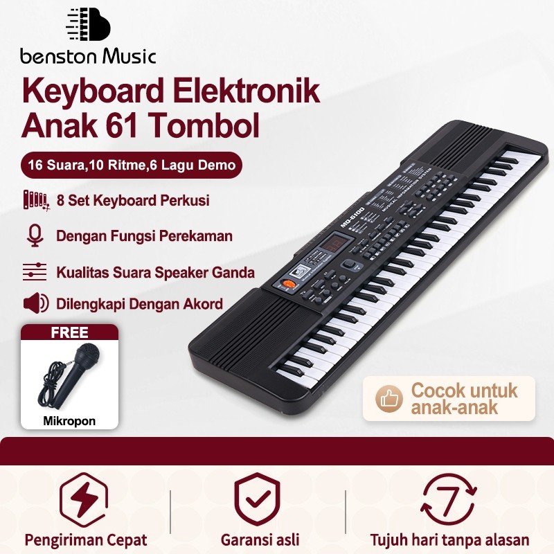 Jual Benston Music- Keyboard Elektronik Anak 61 keyboard, Dirancang ...