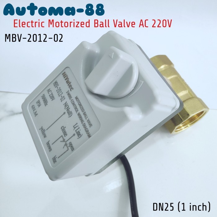 Jual Flow Control Electrical Motorized Ball Valve 2 Way DN25 220V G 1 ...