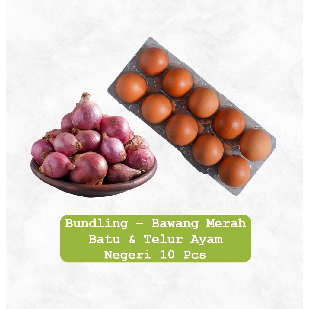 Jual Bundle - Bawang Merah Batu Konvensional 250 gram & Sayurbox Telur ...