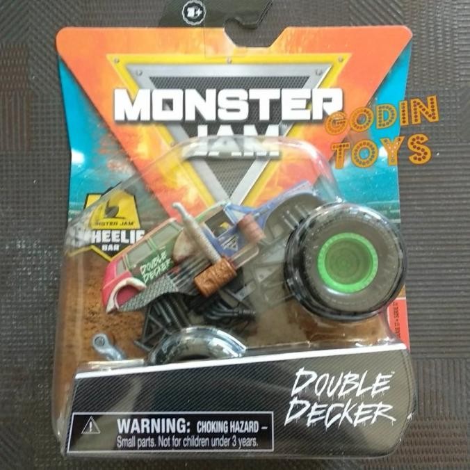 Jual Monster Jam Double Decker wreckless trucks 2021 wheelie spin ...