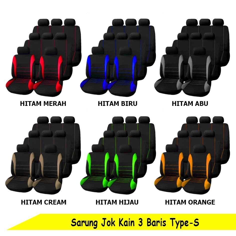 Jual Sarung Jok Kain 3 Baris 50-50 Model-S Sarung Jok Avanza Xenia Rush ...