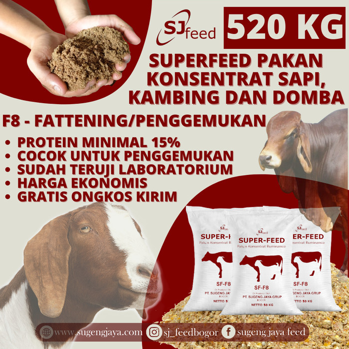 Jual Pakan Konsentrat Sapi, Kambing, Domba Tinggi Nutrisi SUPERFEED ...