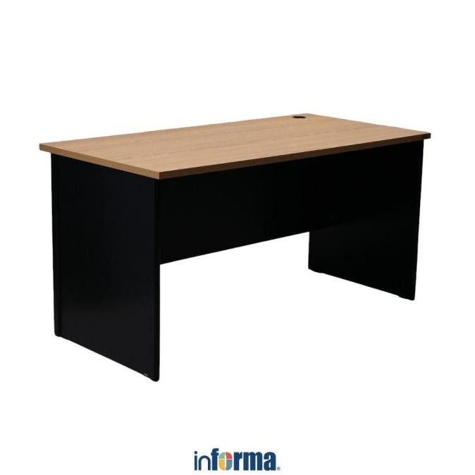 Jual Informa Haris Meja Kantor - Hitam/Cokelat Oak Office Table ...