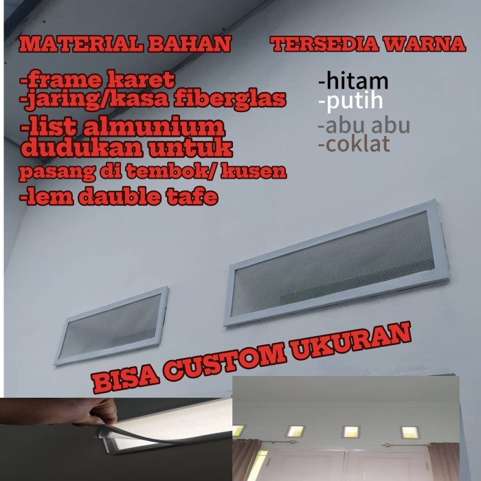 Jual Kawat Nyamuk Kasa Nyamuk Fiber Glas Penutup Lubang Angin Loster ...