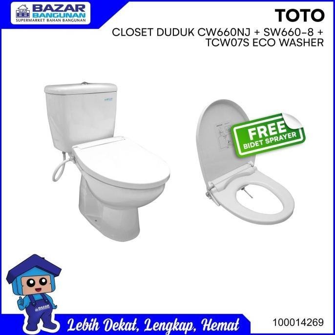 Jual Closet Kloset Toilet Duduk Eco Washer Toto Cw 660 Nj J Cw660Nj Cw660J | Shopee Indonesia